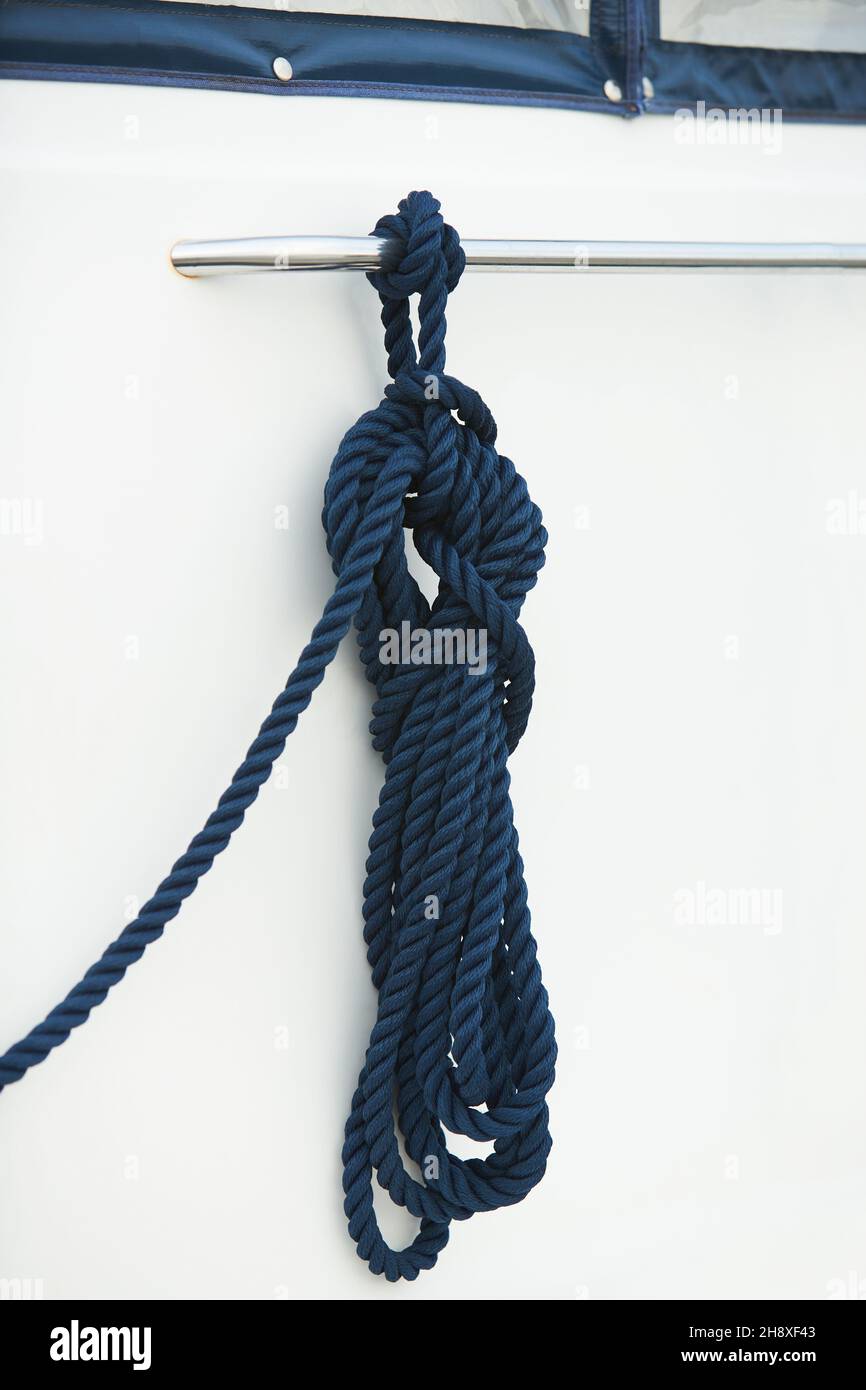 Bunche of marine sailing ropes Stock Photo - Alamy