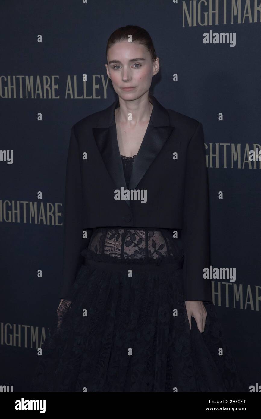 NYC, USA - 1 Dec 2021,Rooney Mara attends "Nightmare Alley" World ...