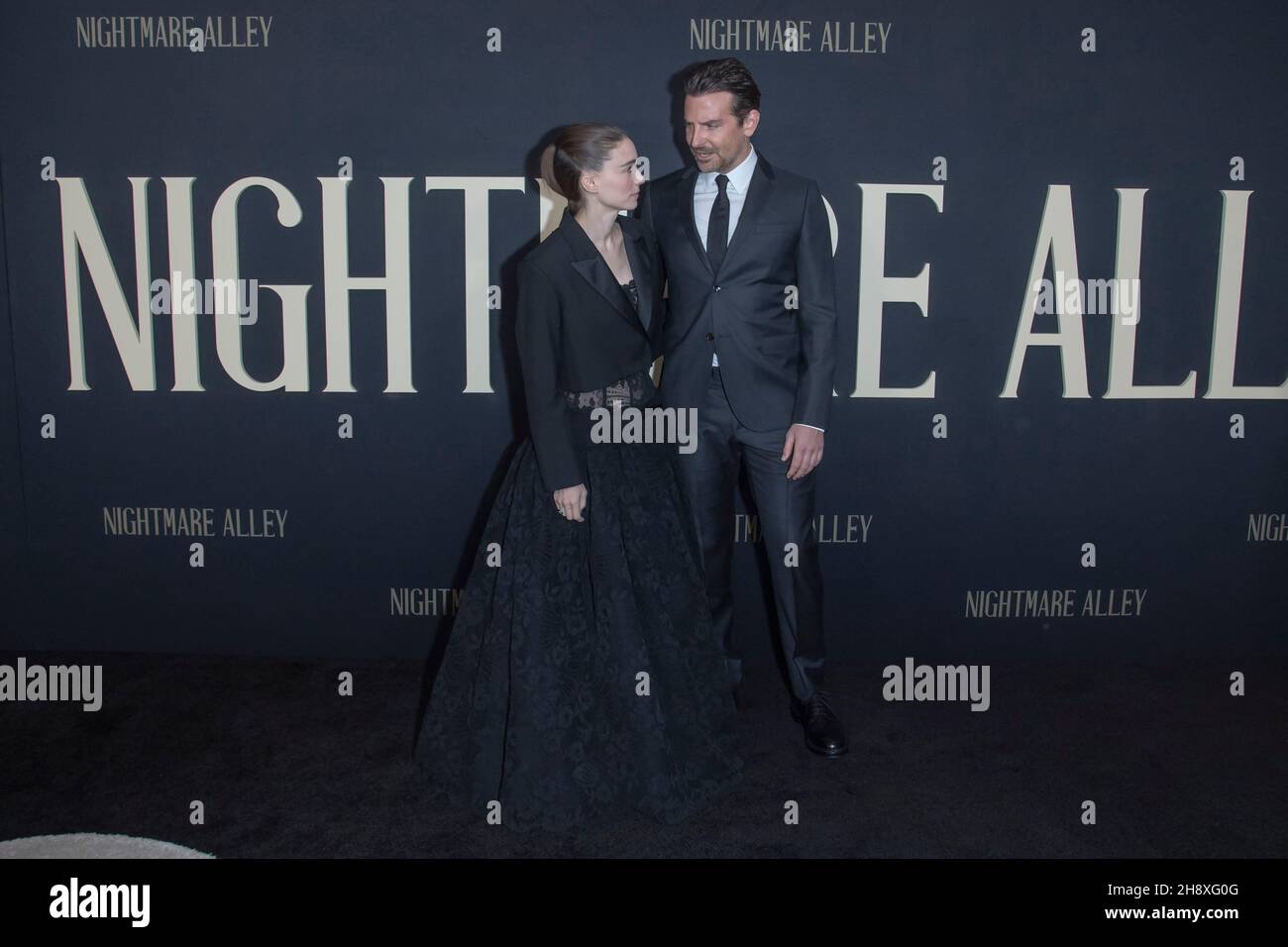 NYC, USA - 1 Dec 2021,Rooney Mara (L) and Bradley Cooper attend ...
