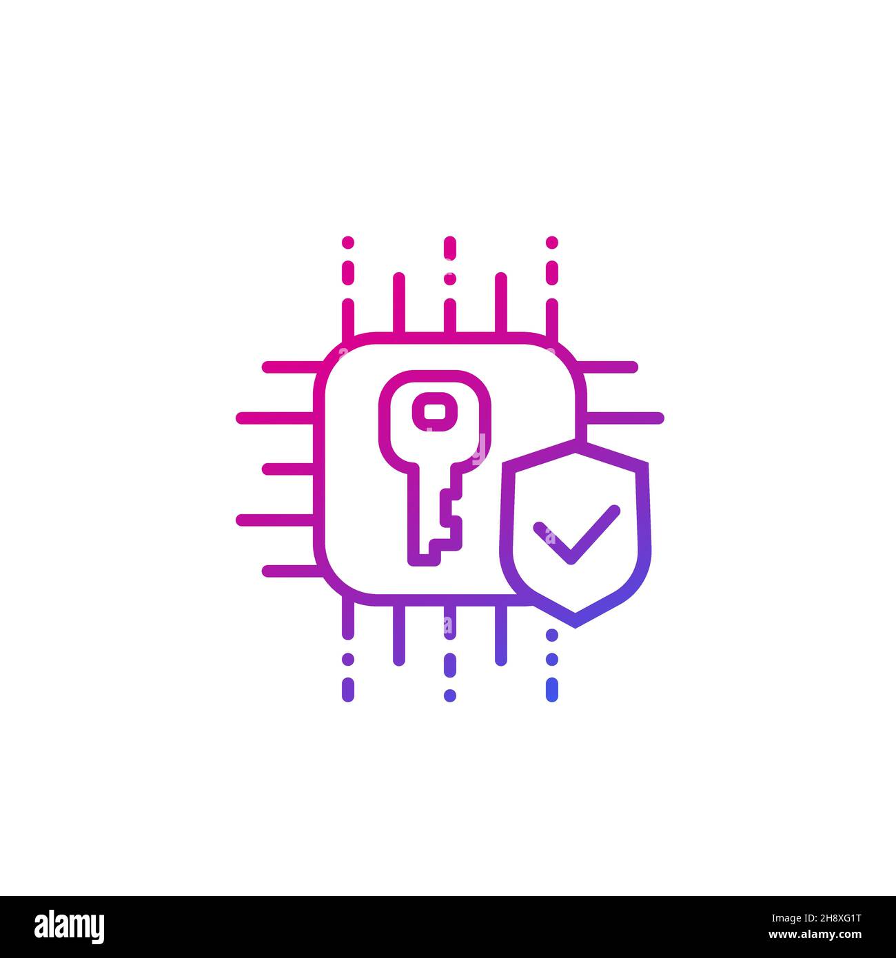 cryptography and encryption icon, line design Stock Vector Image & Art ...
