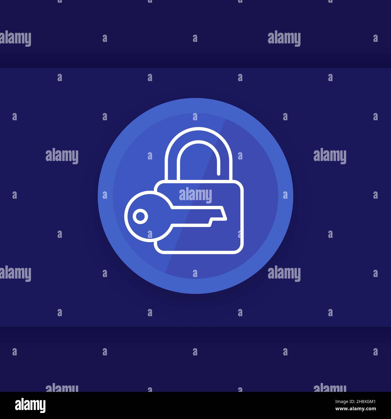 Lock and key line icon, vector design Stock Vector Image & Art - Alamy