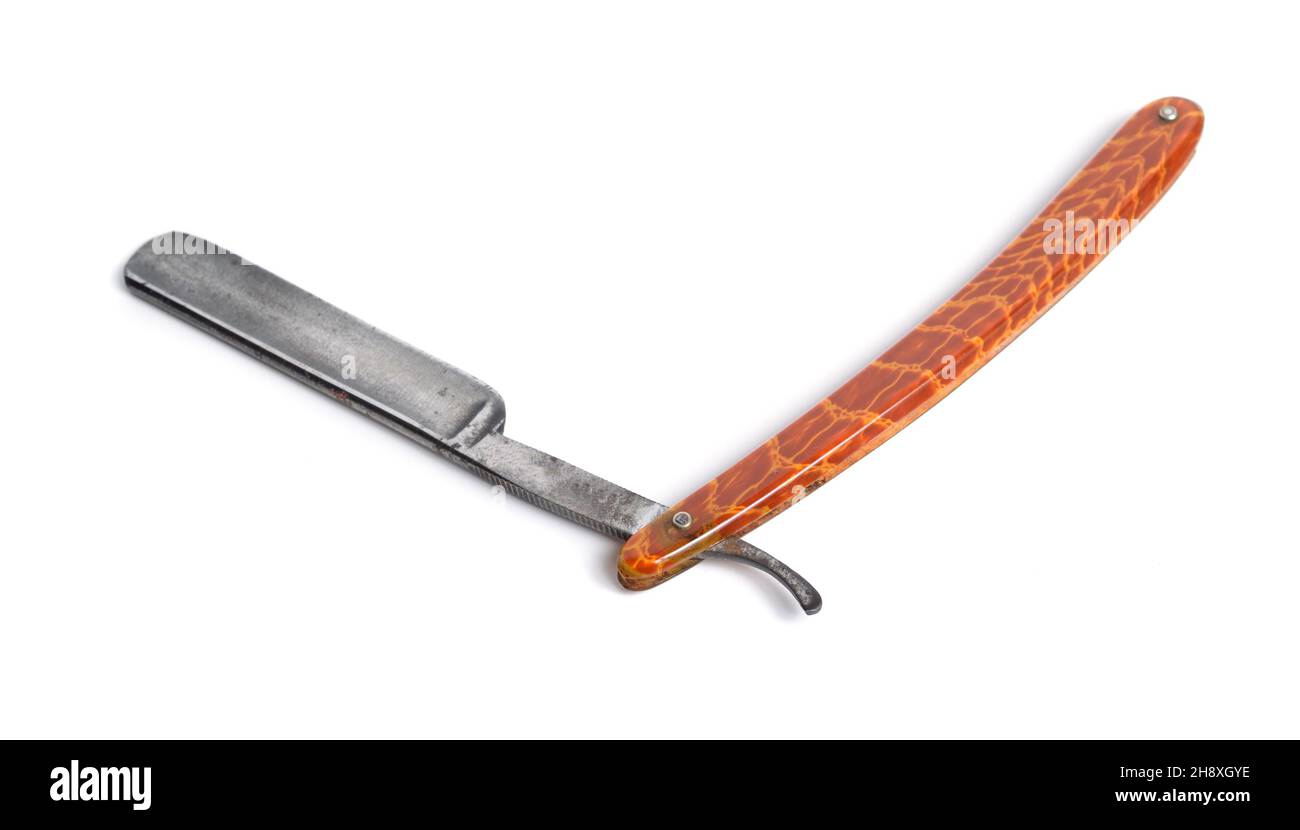 Hairdresser old fashioned razor hi-res stock photography and images - Alamy