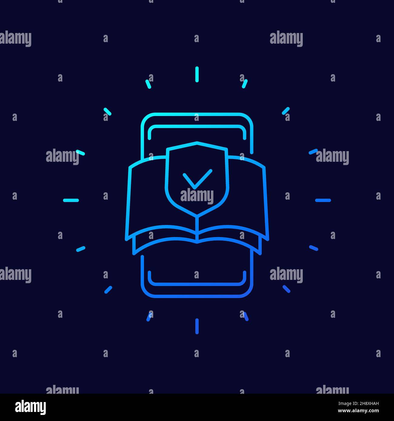 Security manual, instructions line icon Stock Vector Image & Art - Alamy