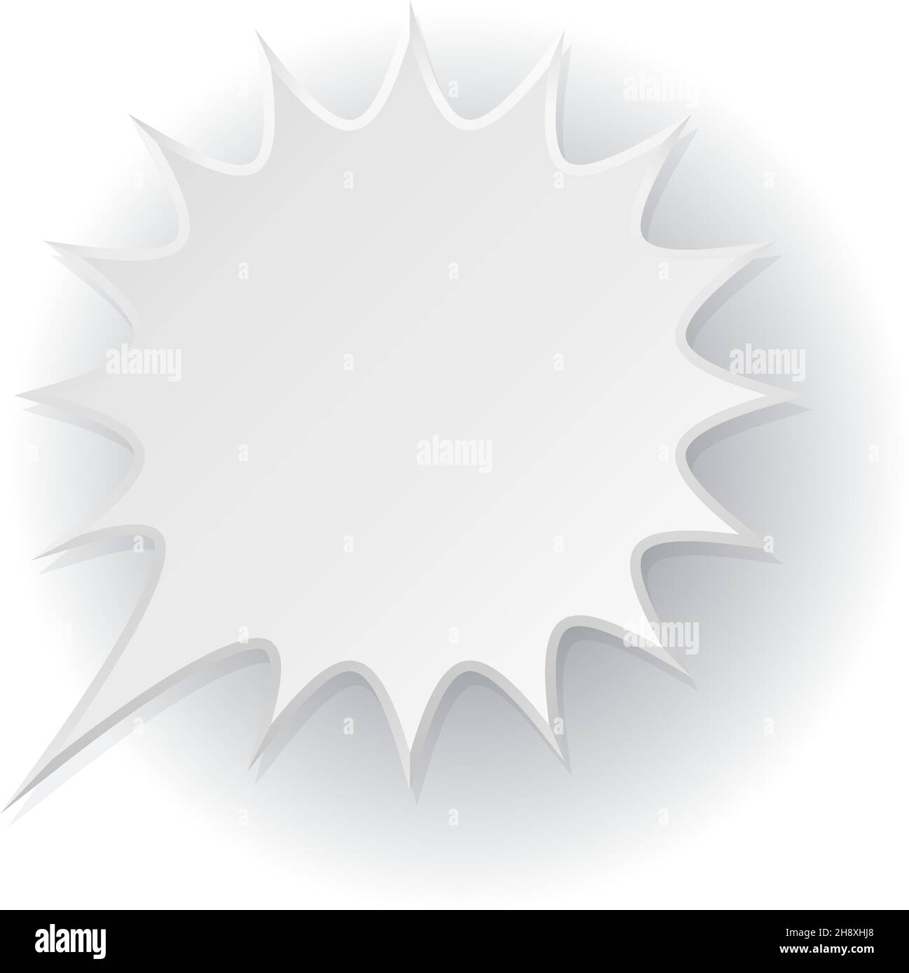 Paper scream bubble. White blank shout balloon Stock Vector Image & Art ...