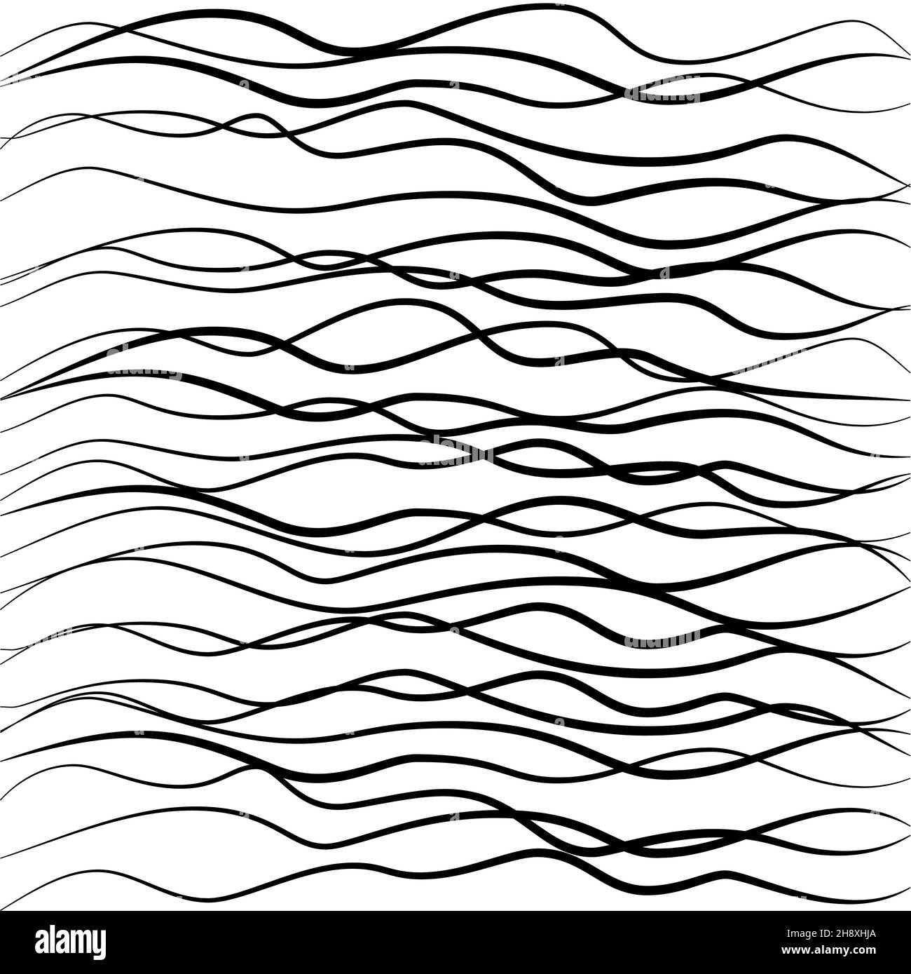 Wavy lines vector pattern. Abstract curves background Stock Vector ...