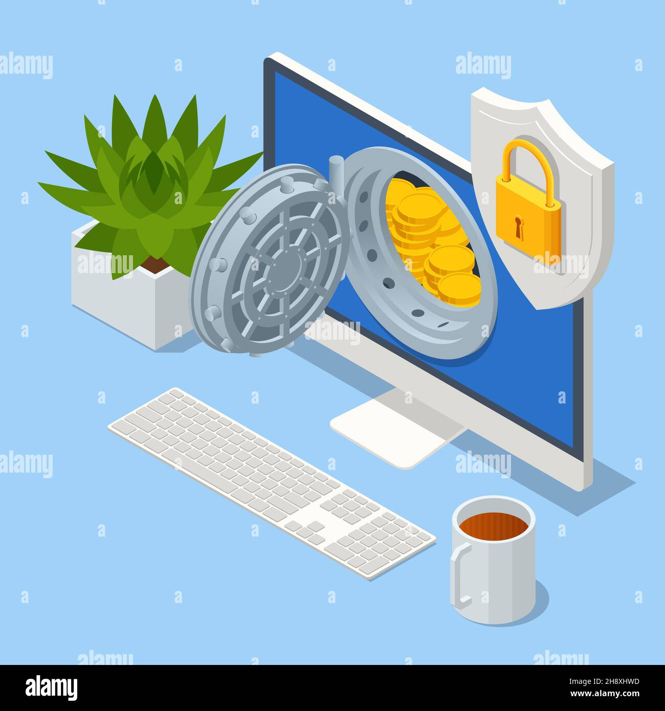 Hanging secure Stock Vector Images - Alamy