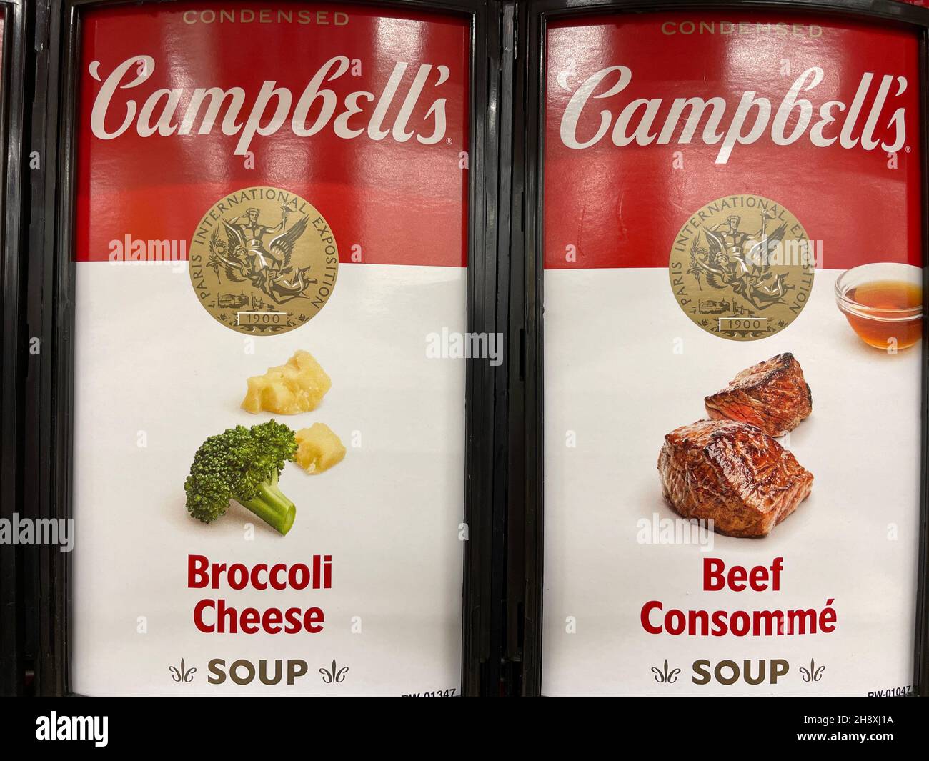 Columbia County, Ga USA - 12 01 21: Campbells soup retail store shelf ...