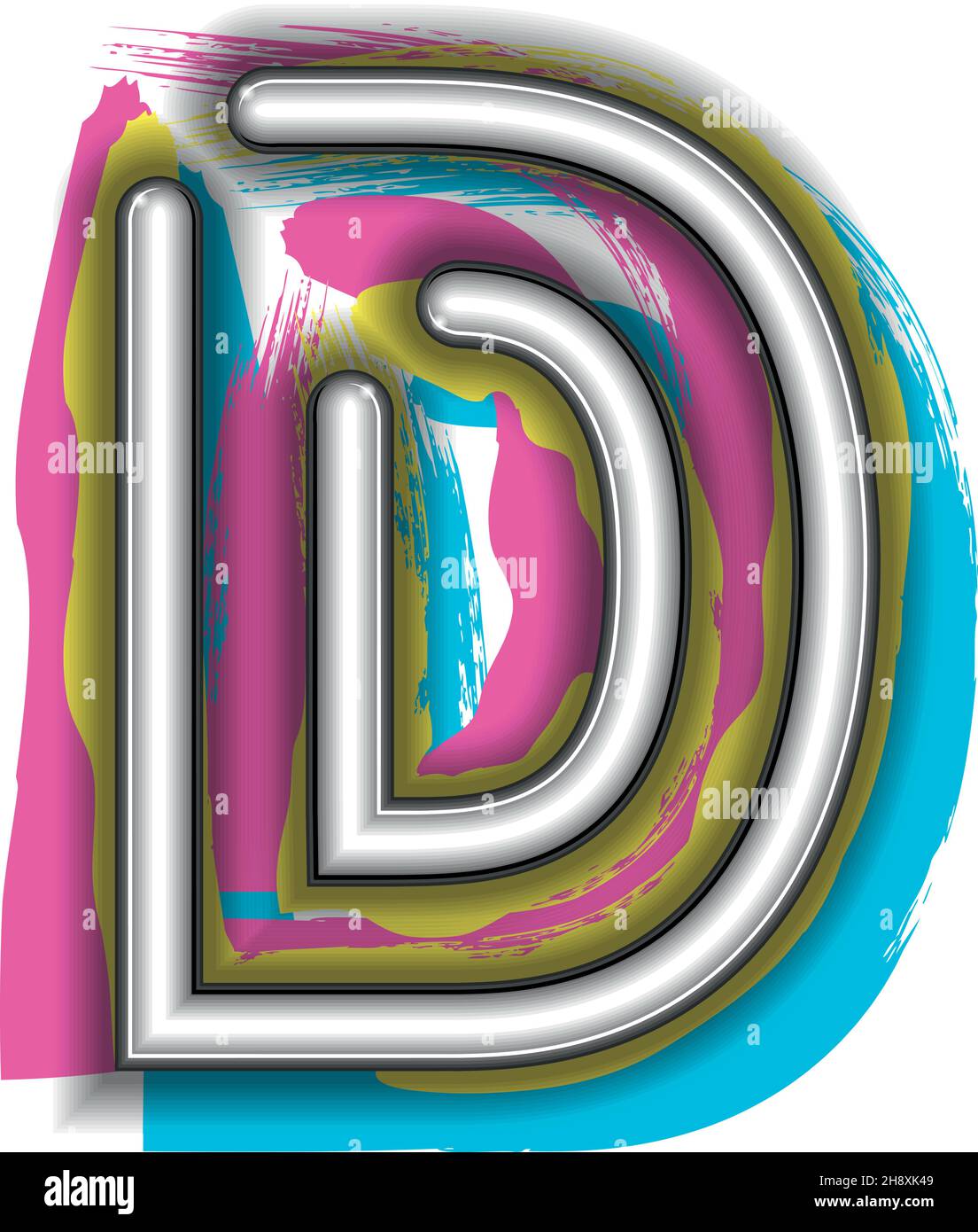 Illuminated letter d Stock Vector Images - Alamy