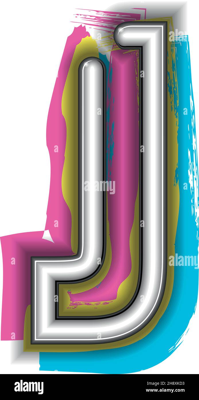 Neon letter j Stock Vector Images - Alamy