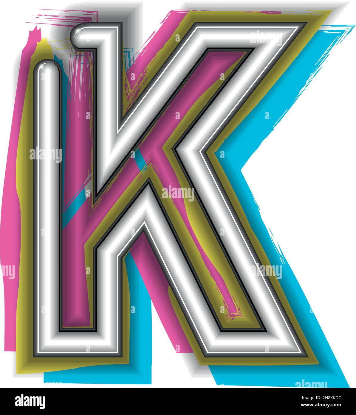 Letter K Neon Stock Vector Images - Alamy