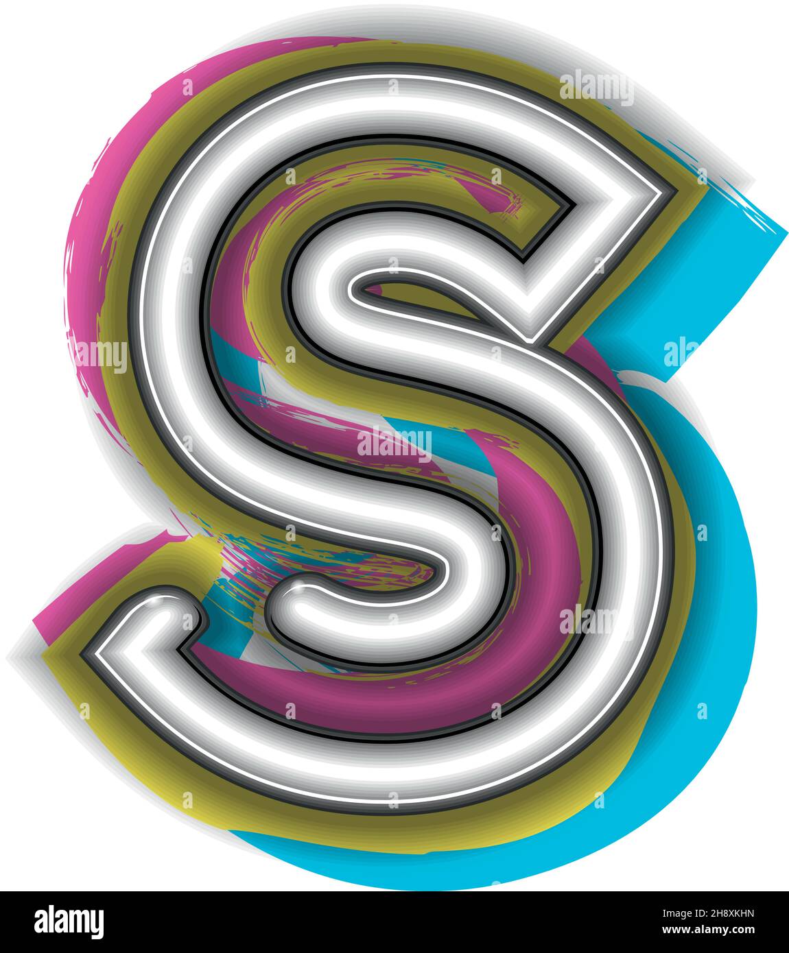 Neon Sign Letter s Vector illustration Stock Vector Image & Art - Alamy