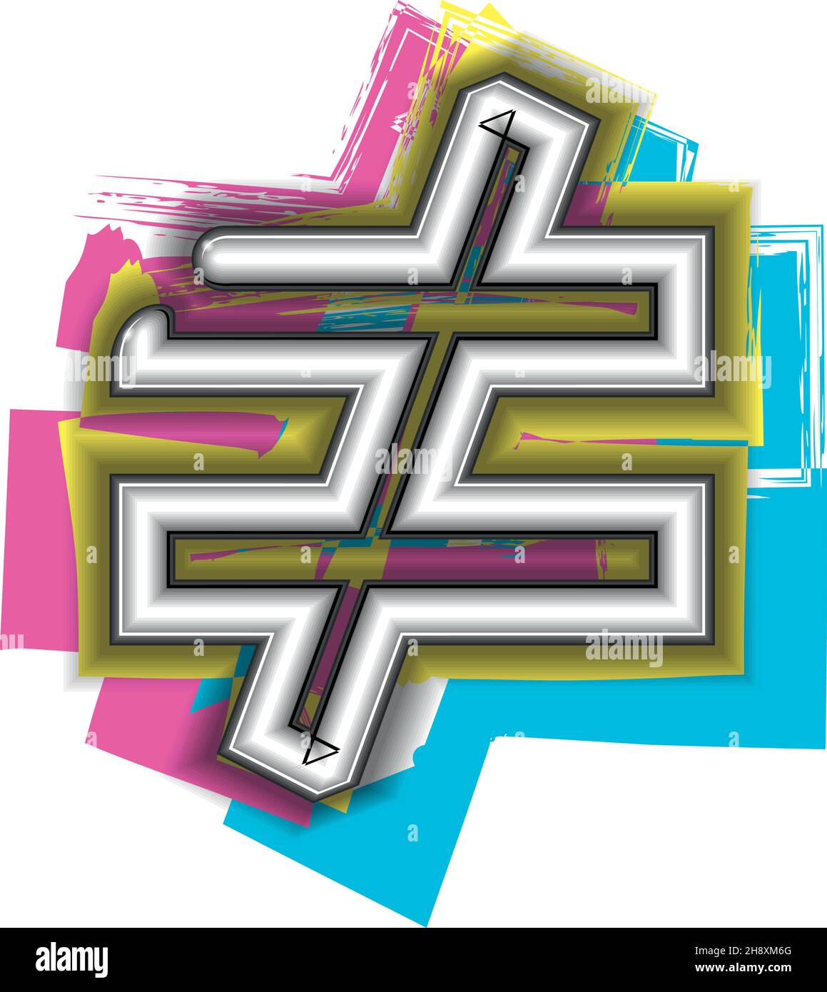 Neon sign lettering Cut Out Stock Images & Pictures - Alamy