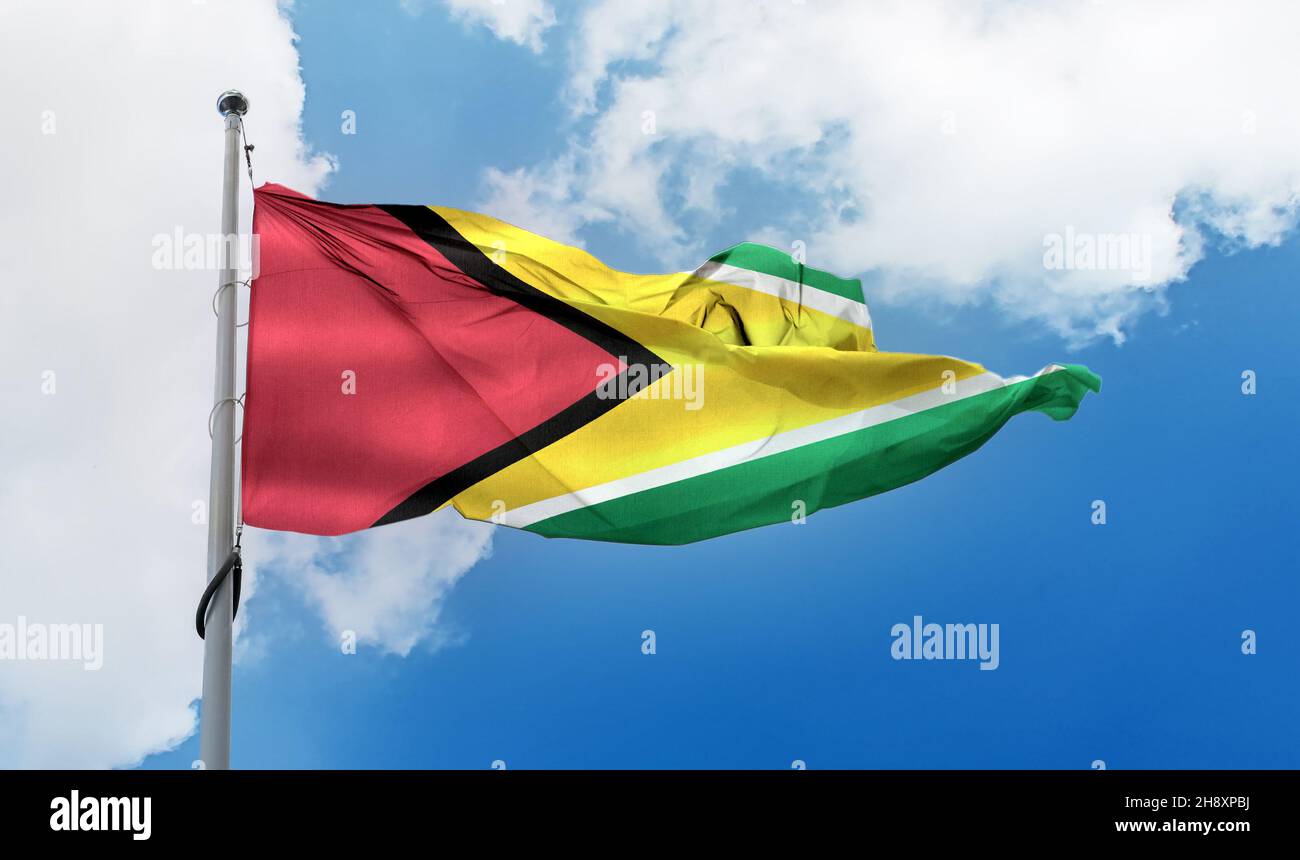 Wave flag guyana on hi-res stock photography and images - Alamy