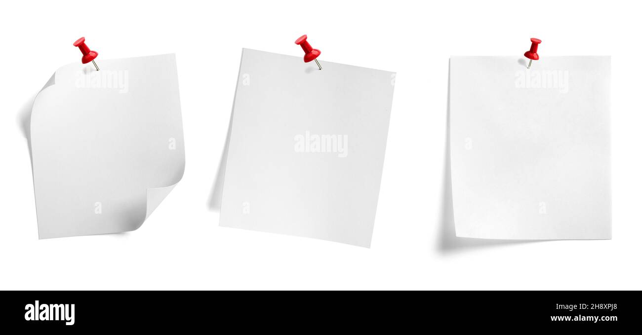 paper message note reminder blank background office business push pin ...