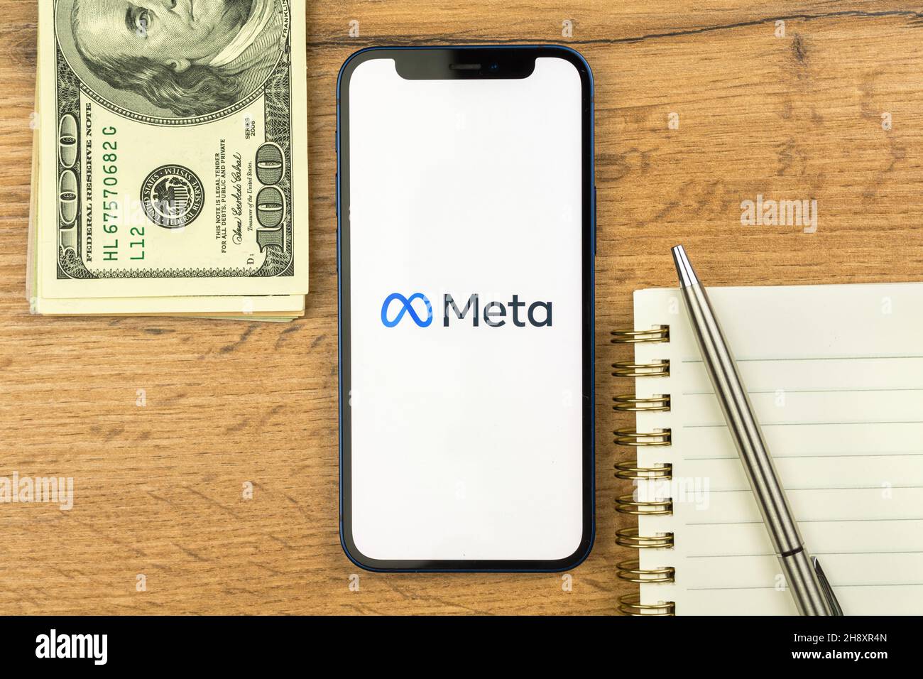 Kharkov, Ukraine - December 1, 2021: Meta the new Facebook name and ...