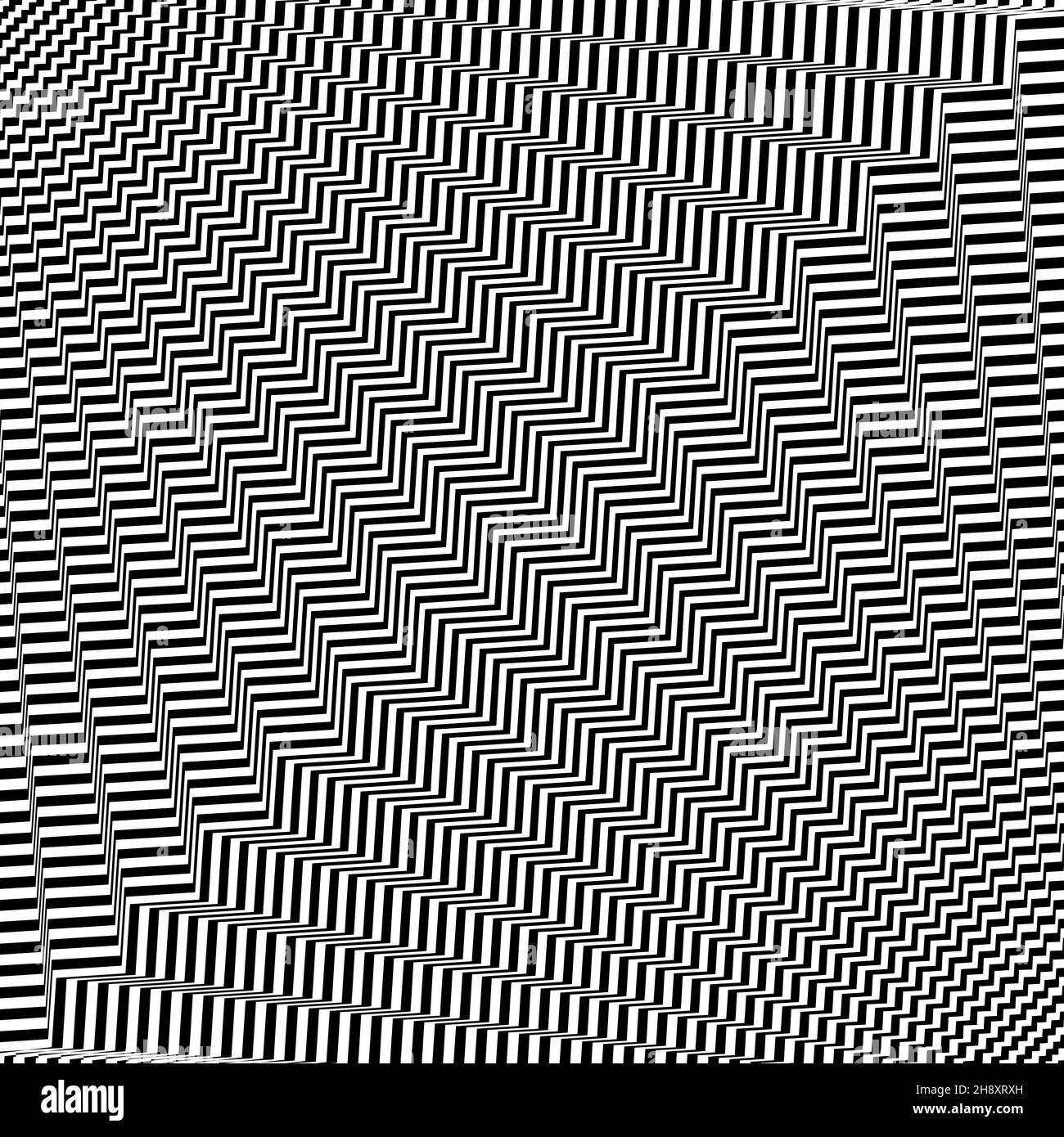 Optical illusion of striped geometric lines vector Stock Vector Image ...