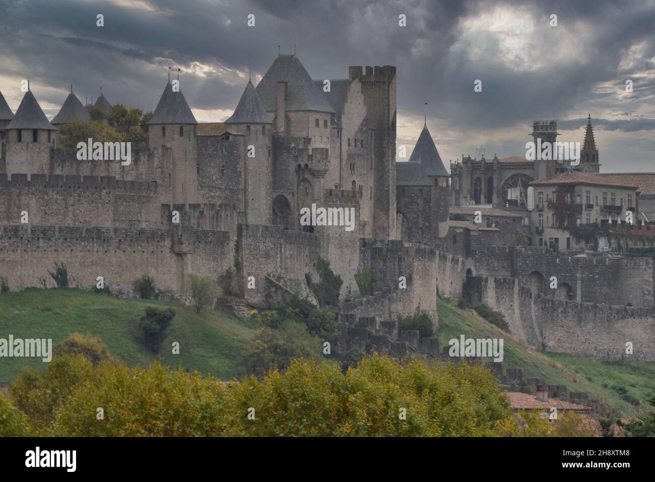 Carcassonne, a medieval castle south of France Stock Photo - Alamy