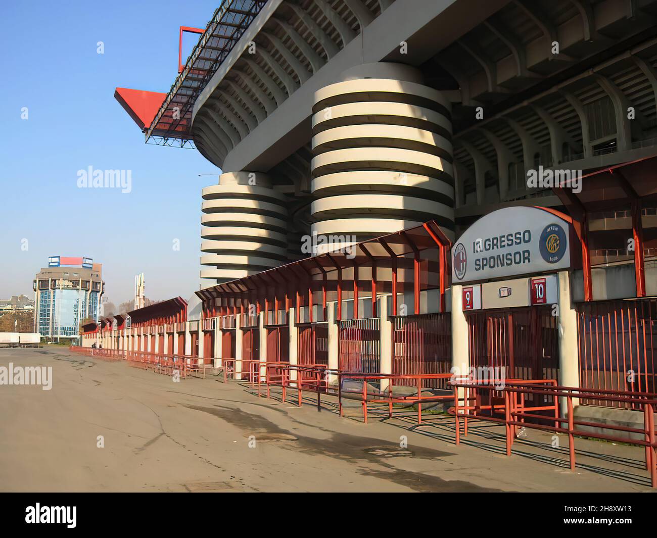 The Stadio Giuseppe Meazza (San Siro stadium) in Milan, Italy pictured ...