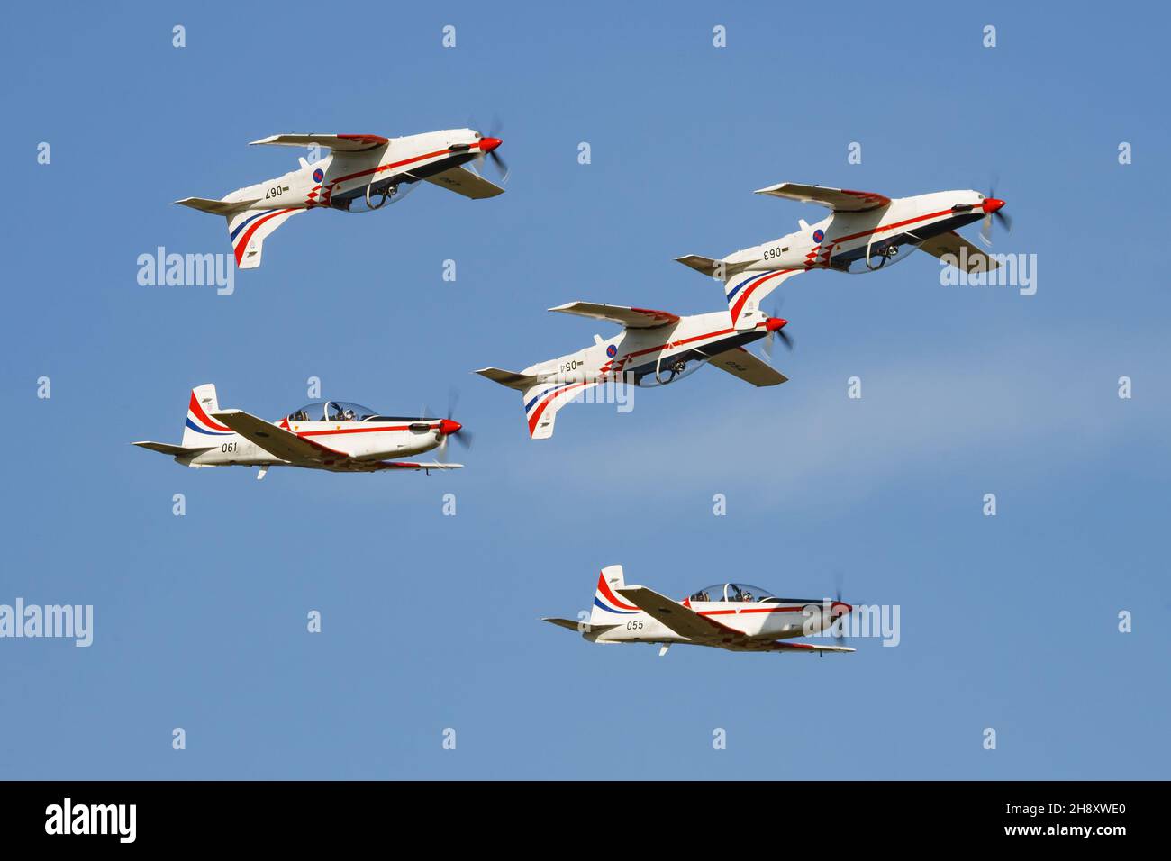 Cakovec, Croatia - June 10, 2018: Military trainer plane at air base ...