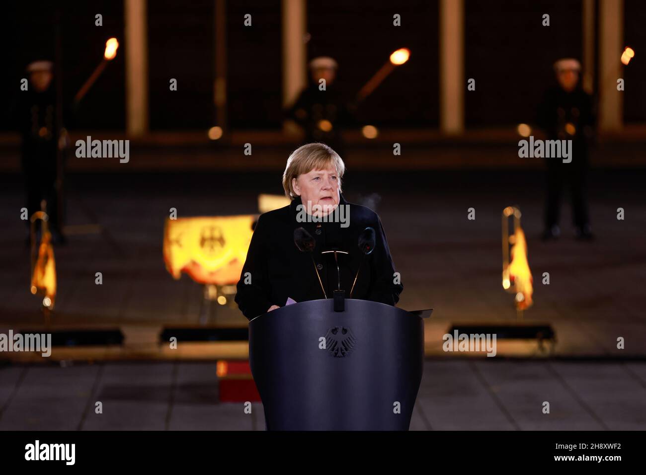 Berlin, Germany. 02nd Dec, 2021. Chancellor Angela Merkel (CDU ...
