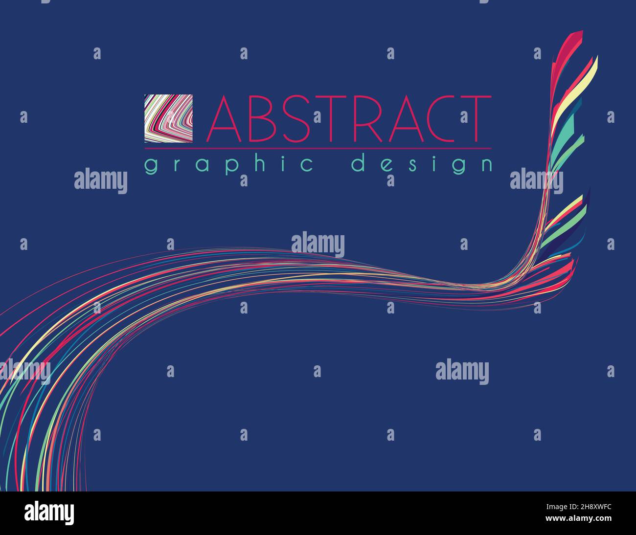 Idea. Abstract template of page with particolored strips. Vector ...
