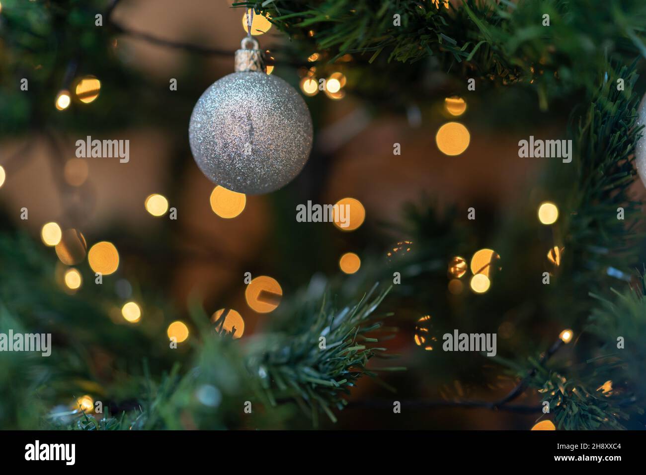 Christmas balls glowing lights hi-res stock photography and images - Alamy