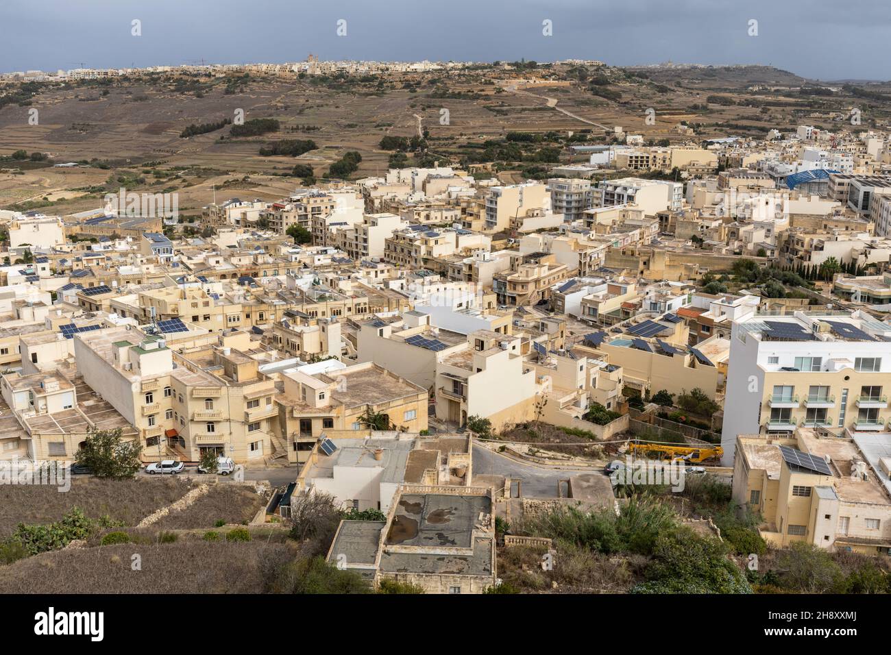 Panoramic view from the Citadel in Victoria / Rabat, Gozo, Malta ...