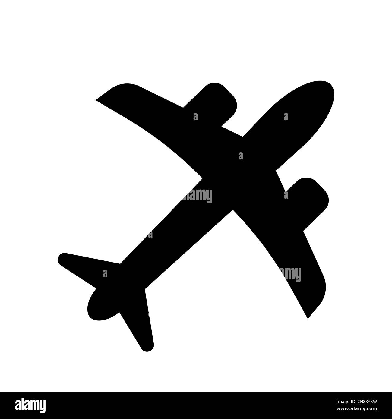 Airplane Icon. Vector Transportation Logo Isolated on Whita Background ...