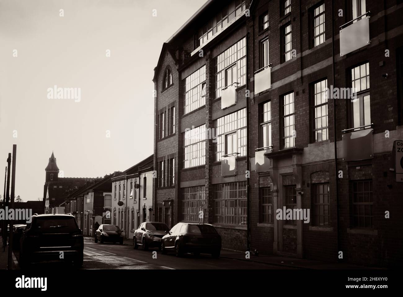 Converted factory buildings for residential homes in city centre Stock ...