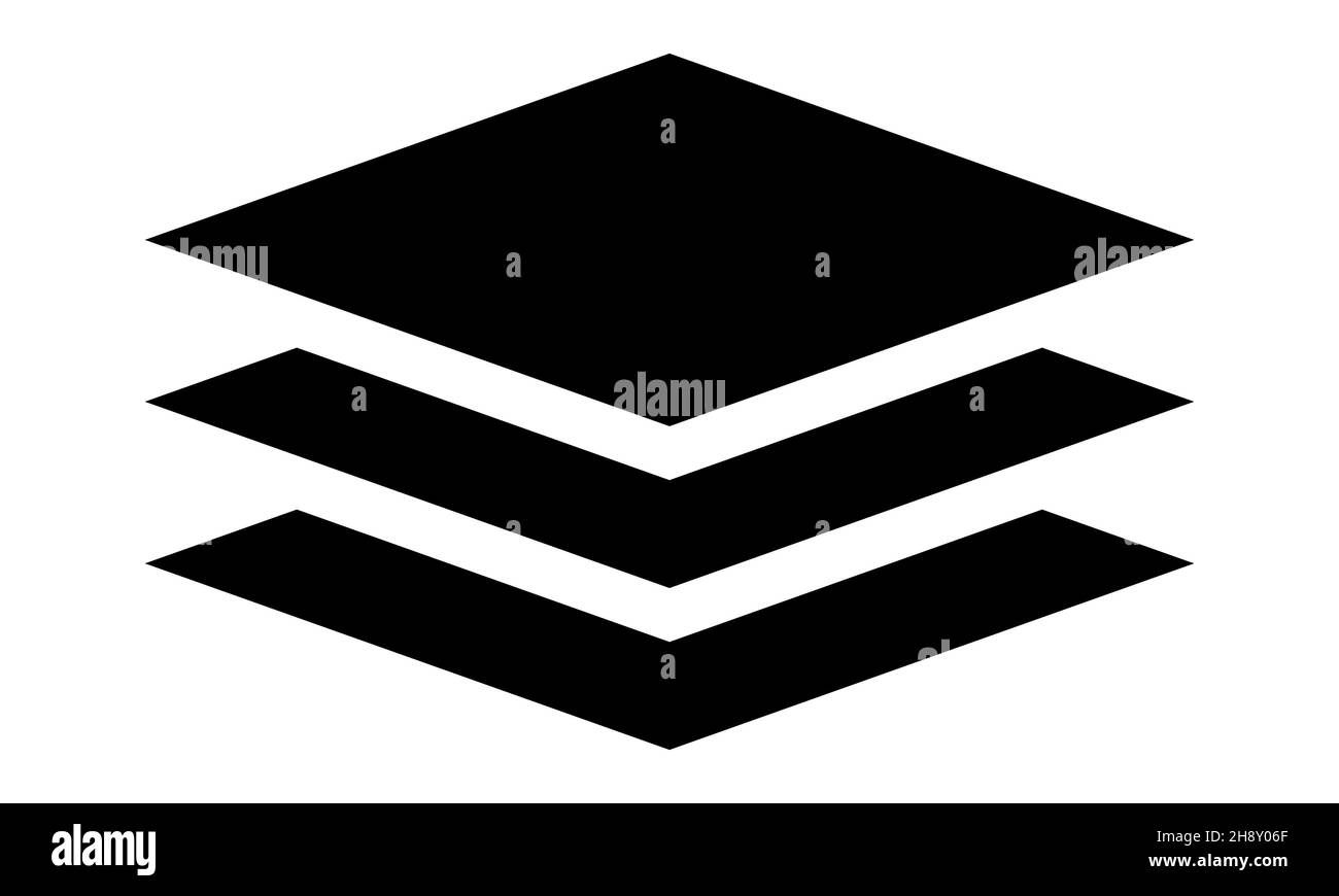 Layer icon. Vector illustration isolated on white background Stock ...