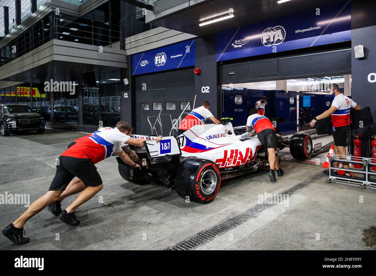 Jeddah, Saudi Arabia - 02/12/2021, Haas F1 Team VF-21 Ferrari ...