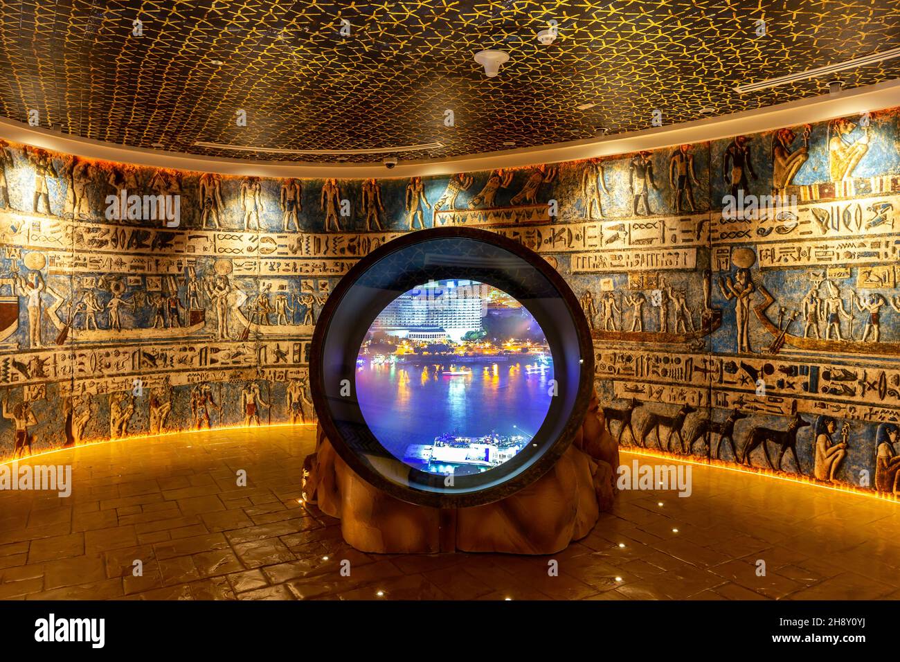 Dubai, UAE, 15.11.2021. Egypt Pavilion inside view, Expo 2020 Dubai ...