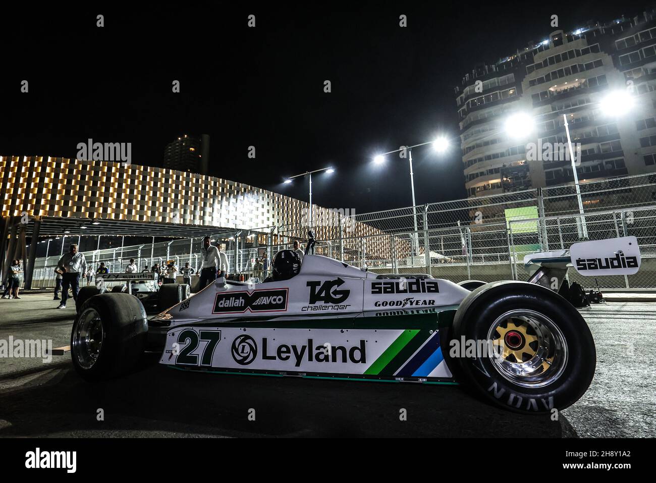 Damon Hill (GBR) Sky Sports Presenter drives the Williams Racing FW07 ...