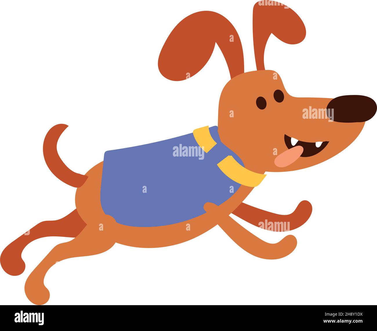Cartoon Dog Running Away