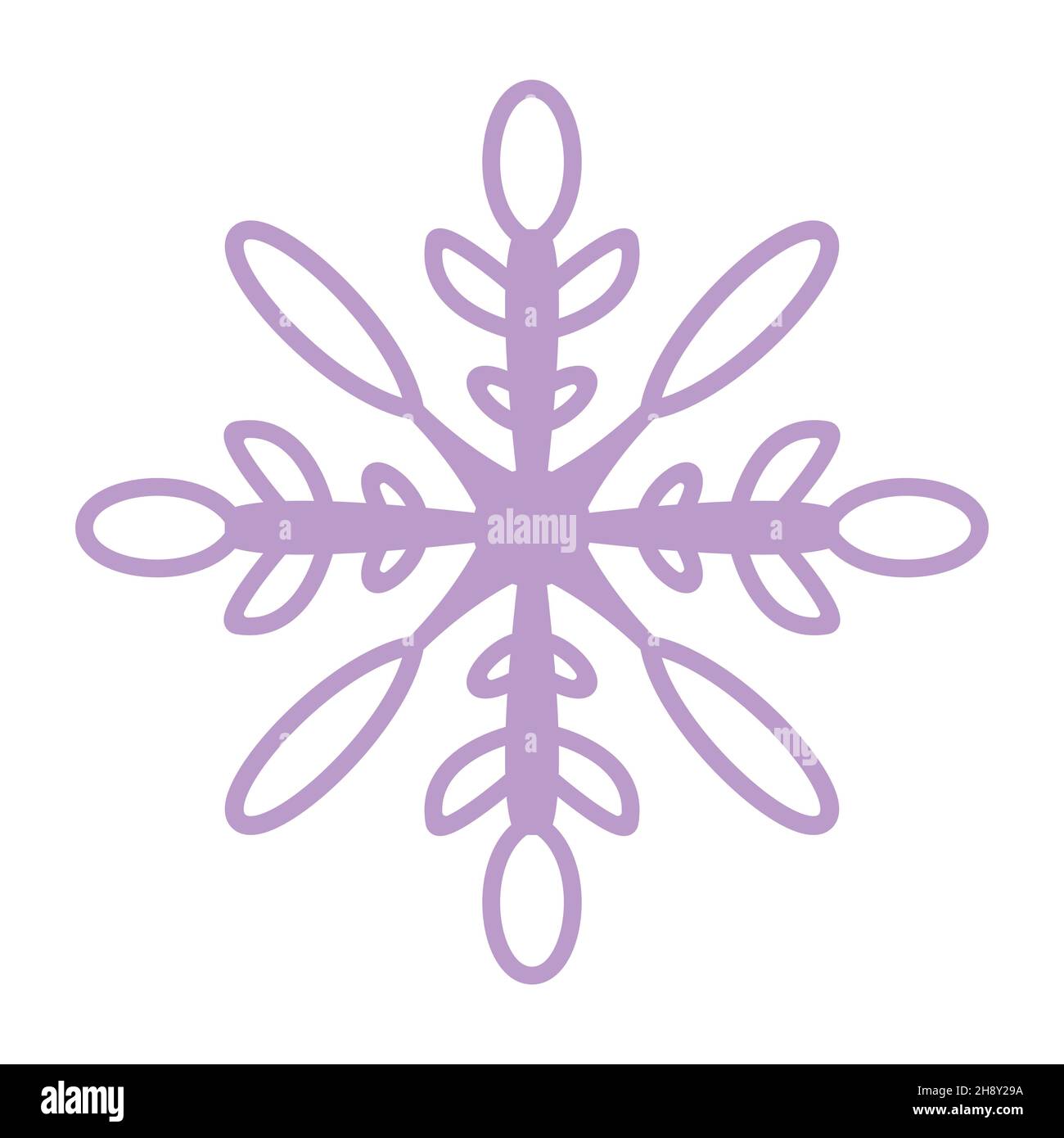 Snowflake icon. Simple flat vector line illustration isolated on white ...