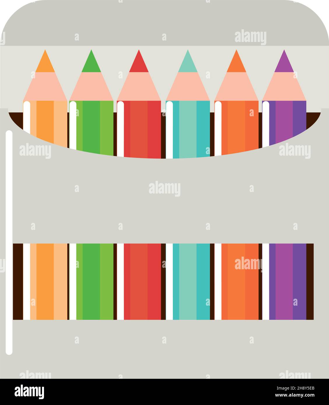 Pencils in a box Stock Vector Images - Alamy