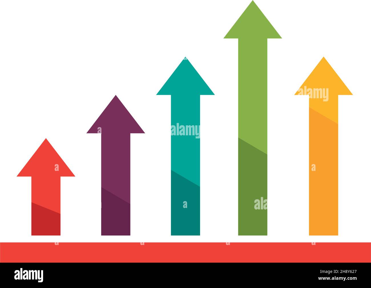 chart arrows up Stock Vector Image & Art - Alamy