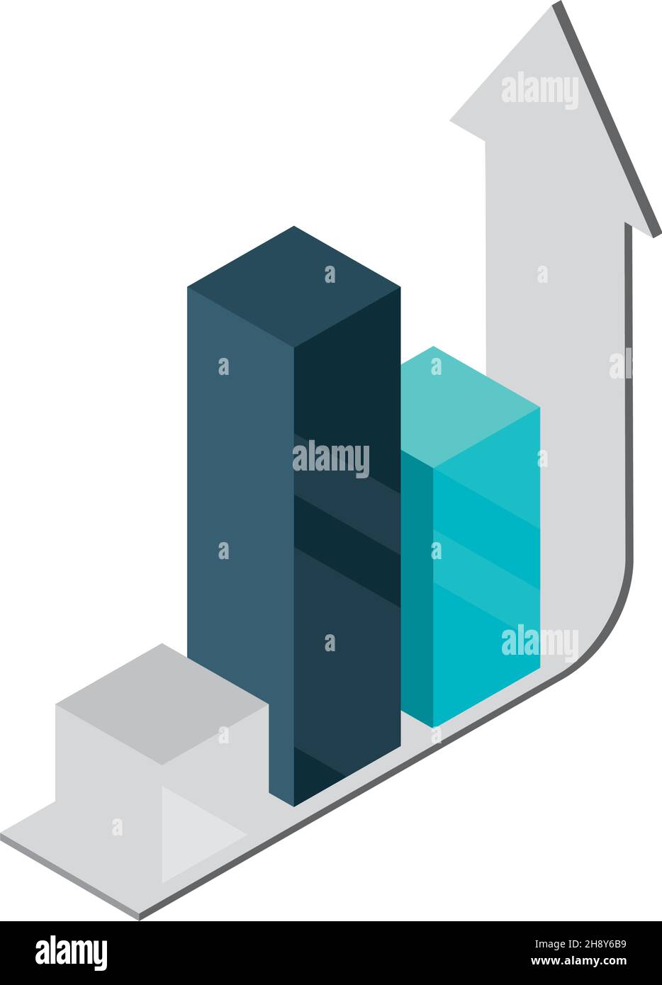 chart bar and arrow Stock Vector Image & Art - Alamy