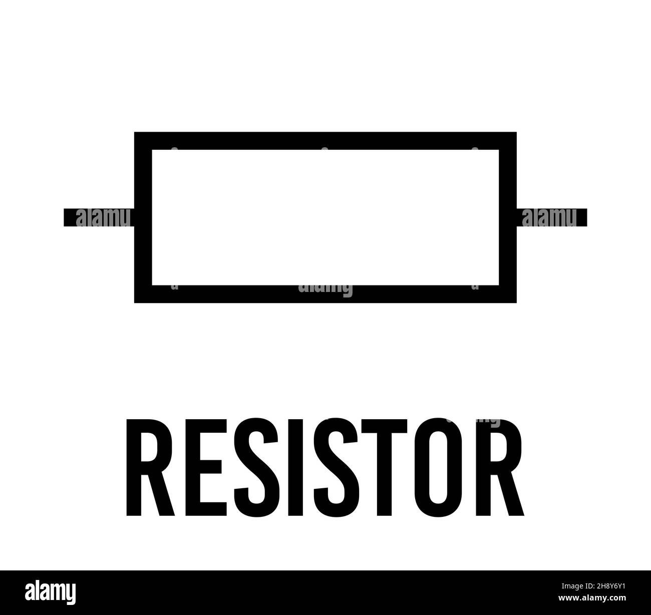 Resistor electronic component, vector icon flat design concept ...