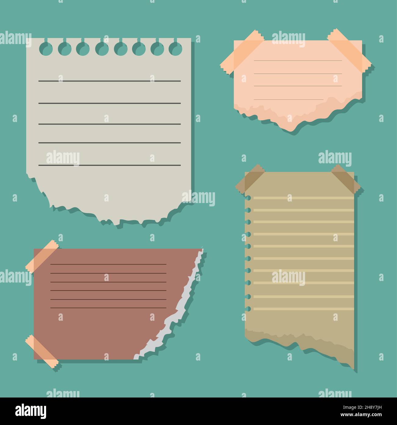 torn paper icons Stock Vector Image & Art - Alamy