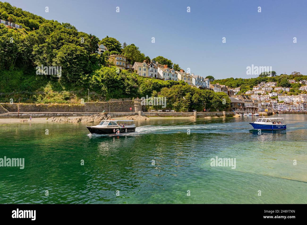 The East Looe River and West Looe just before the river flows into the ...