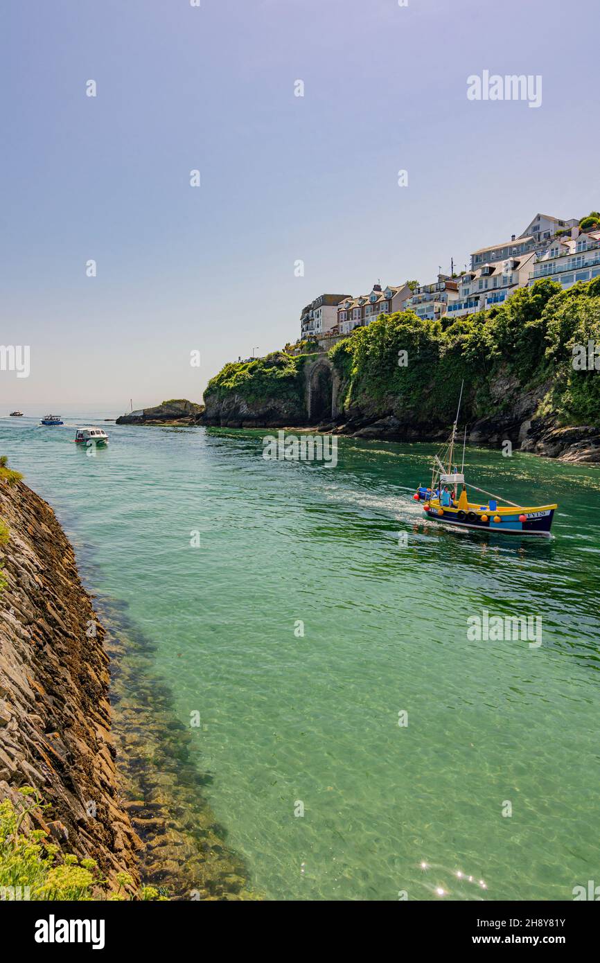 The East Looe River and West Looe just before the river flows into the ...