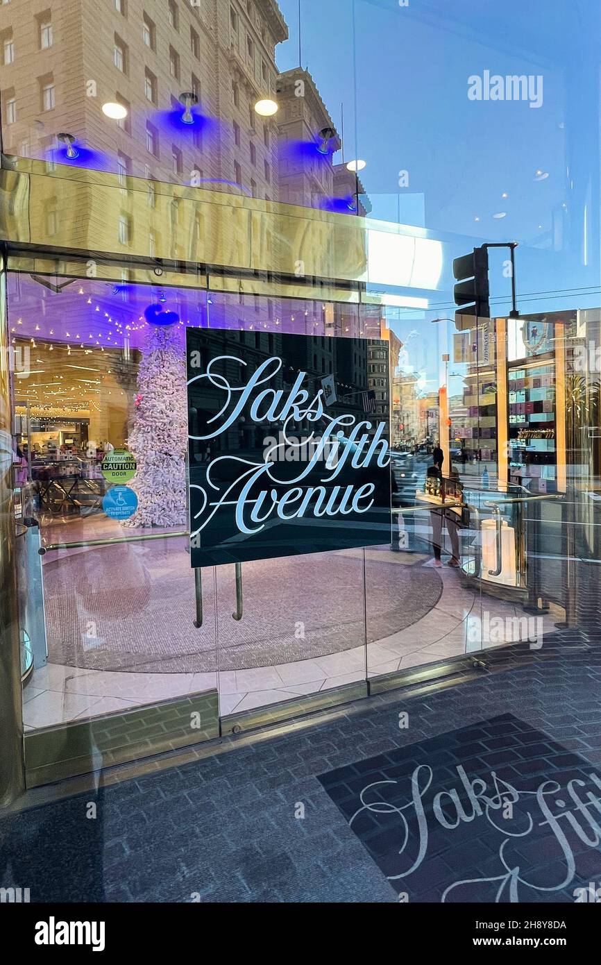 Saks Fifth Avenue store in San Francisco's Union Square on Nov. 22 ...