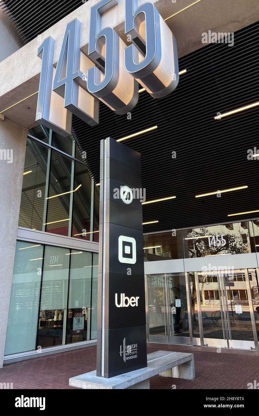 Uber office in San Francisco on Nov. 22, 2021 (Photo by Samuel ...