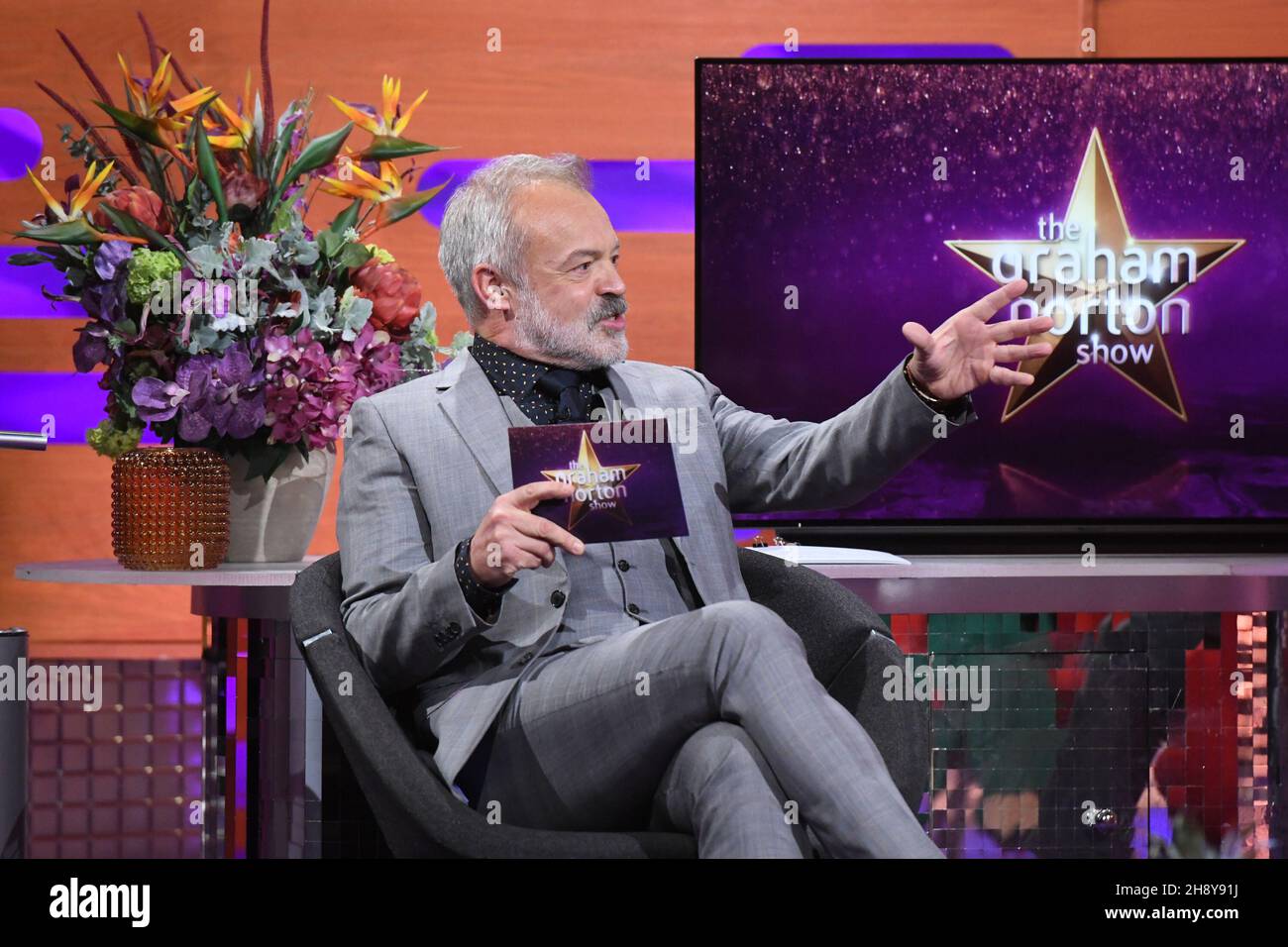 EDITORIAL USE ONLY Host Graham Norton during the filming for the Graham ...