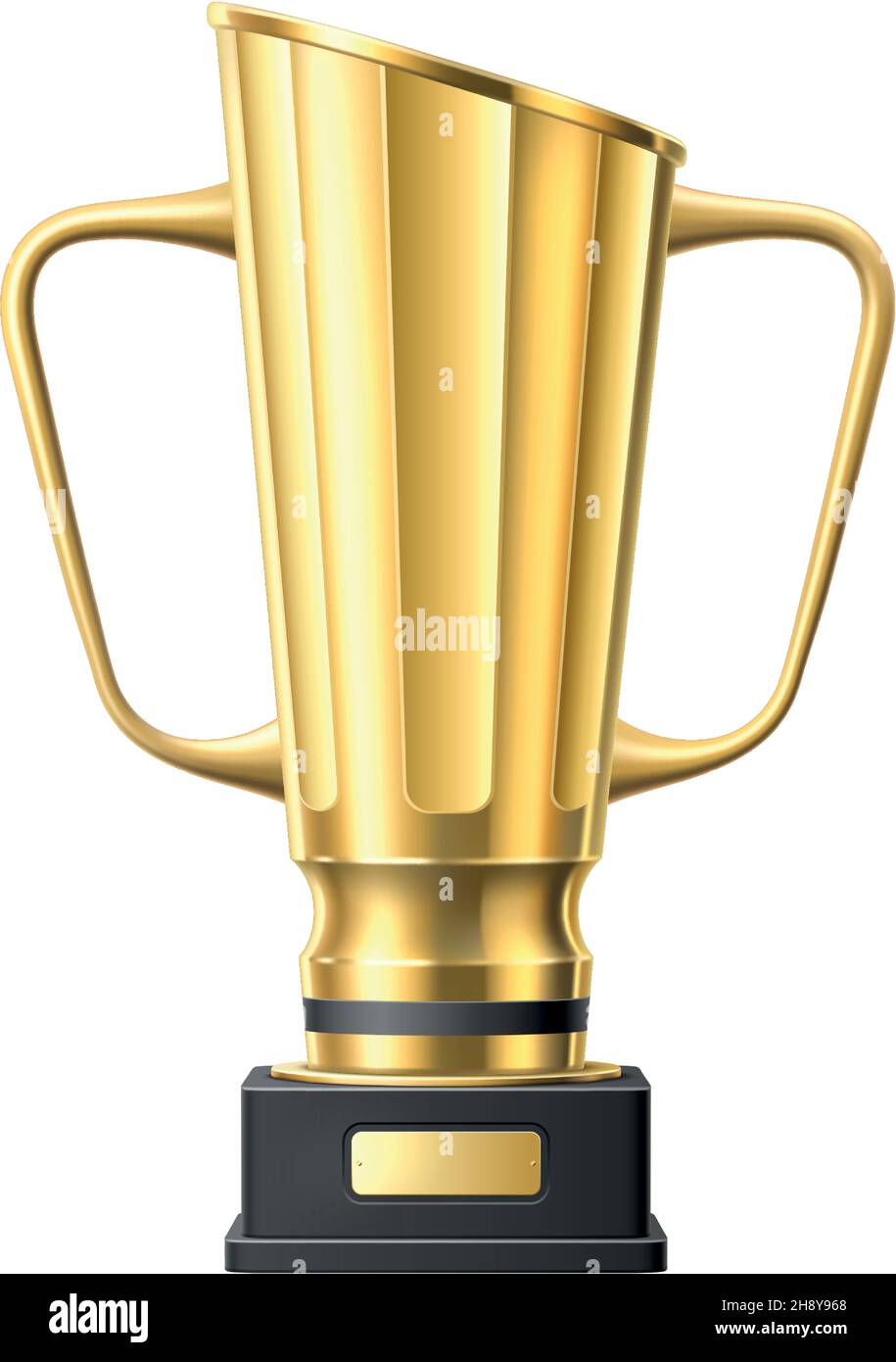 Trophy award mockup. Golden winner cup in realistic style Stock Vector ...