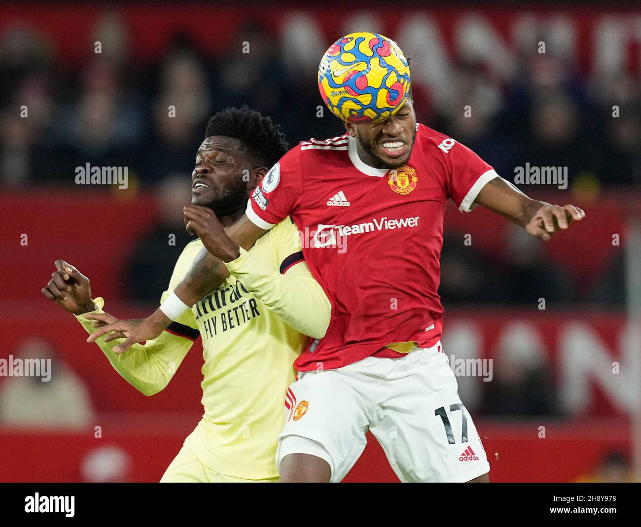 Manchester, England, 2nd December 2021. Thomas Partey of Arsenal and ...