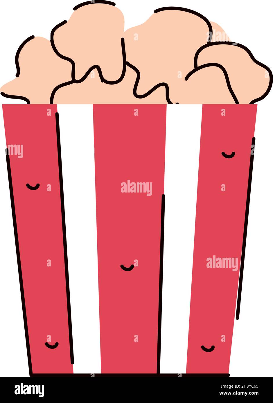 Salted popcorn fast food Stock Vector Images - Alamy