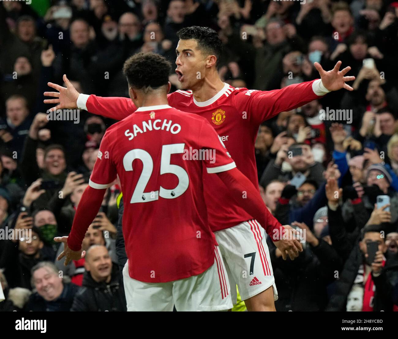 Manchester, England, 2nd December 2021. Cristiano Ronaldo of Manchester ...