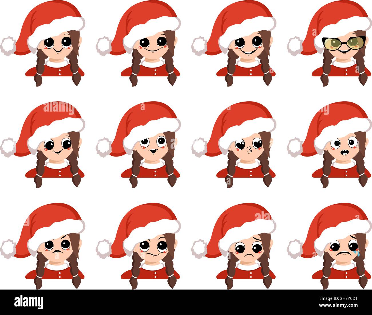 Child and santa Stock Vector Images - Alamy